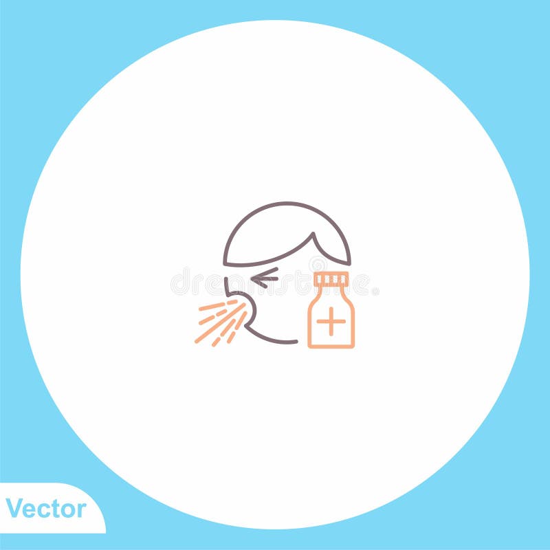 Cough Vector Icon Sign Symbol Stock Illustration - Illustration of ...