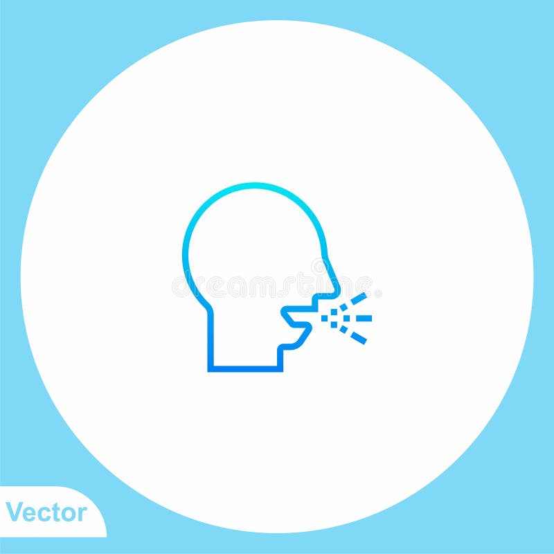 Cough Vector Icon Sign Symbol Stock Illustration - Illustration of ...