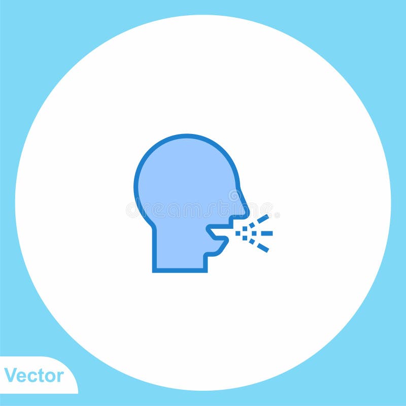 Cough Vector Icon Sign Symbol Stock Illustration - Illustration of ...