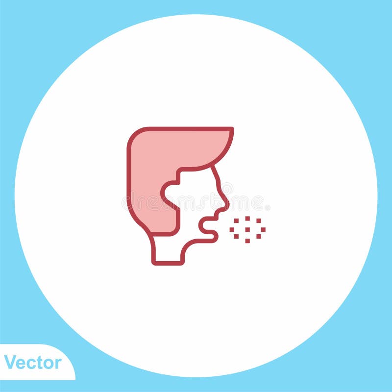 Cough Vector Icon Sign Symbol Stock Vector - Illustration of cough ...