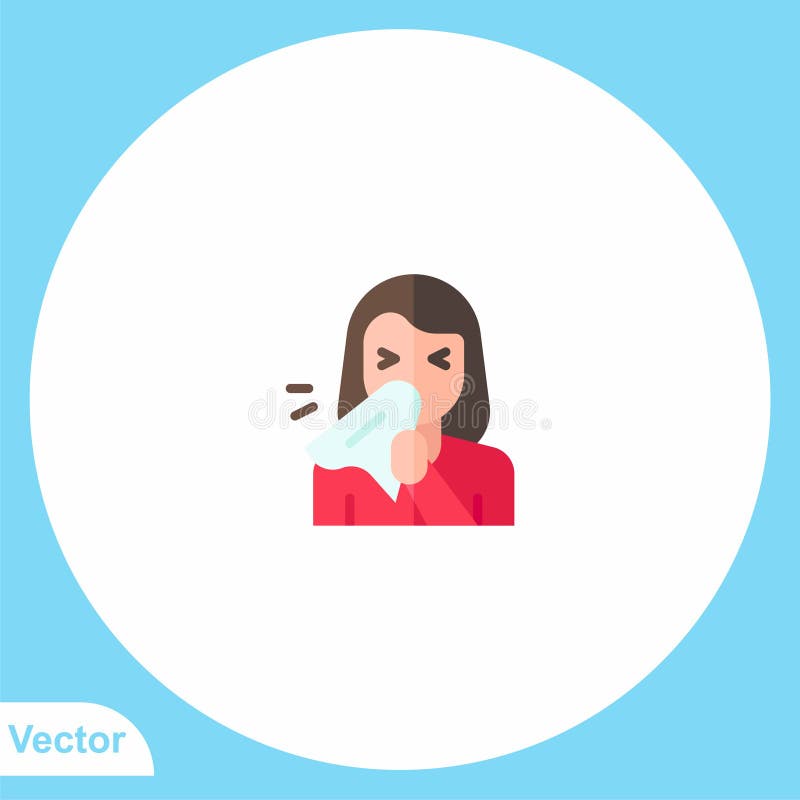 Cough Vector Icon Sign Symbol Stock Vector - Illustration of design ...
