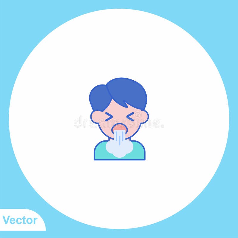 Cough Vector Icon Sign Symbol Stock Vector - Illustration of health ...