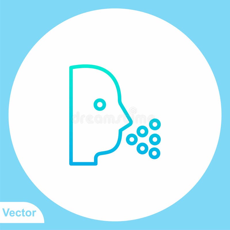 Cough Vector Icon Sign Symbol Stock Vector - Illustration of medical ...