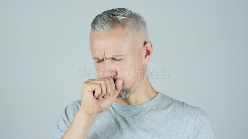 Coughing, Sick Man Suffering from Cough , Patient,Young,,,, Stock ...