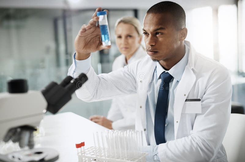 This Could Be the One...a Handsome Young Male Scientist Testing a ...