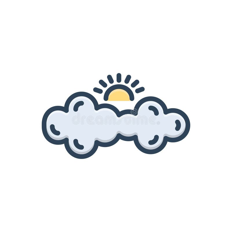Color Illustration Icon for Could, Sunny and Forecast Stock Vector ...