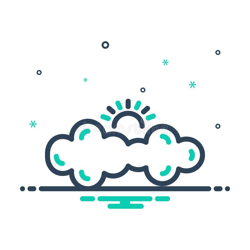 Mix Icon for Could, Sunny and Predict Stock Illustration - Illustration ...