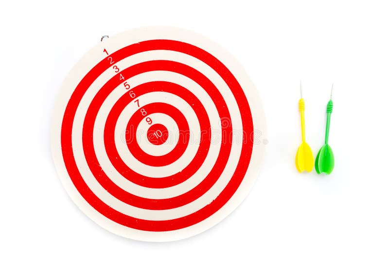 Dard Et Cible, Rouge, Blanc, Vert - D'isolement Image stock - Image du ...