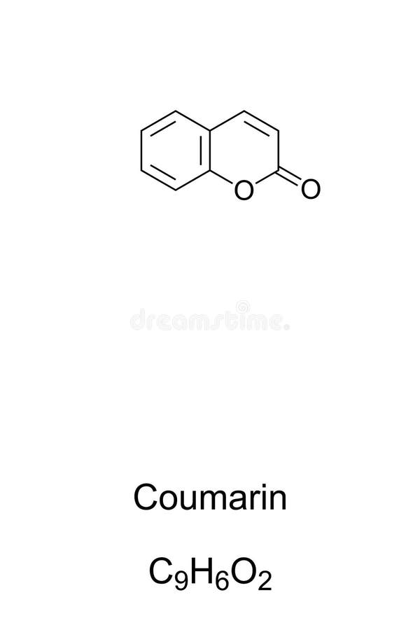 Coumarin, Artificial Vanilla Substitute, Chemical Structure and Formula ...