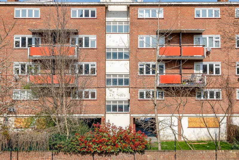 Dilapidated Council Flat Housing Block, Robin Hood Gardens Stock Photo ...