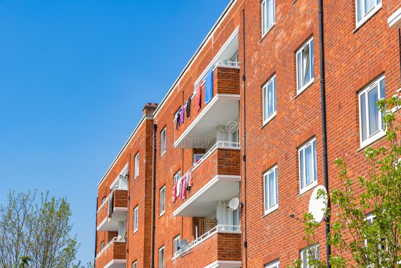 Council Housing Block in London Editorial Stock Image - Image of flat ...