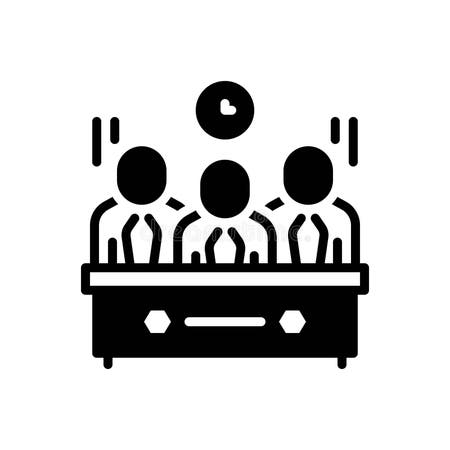 Black Solid Icon for Council, Advisory and Cabinet Stock Vector ...