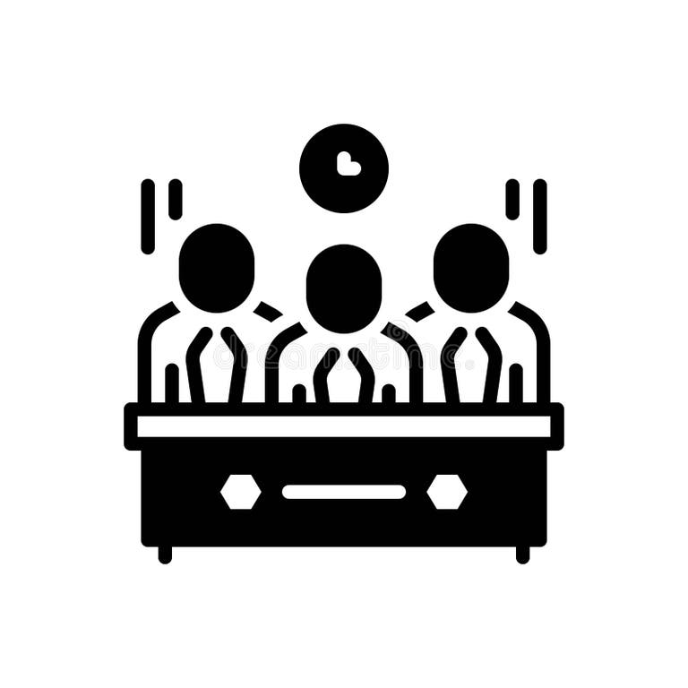 Black Solid Icon for Council, Advisory and Cabinet Stock Vector ...