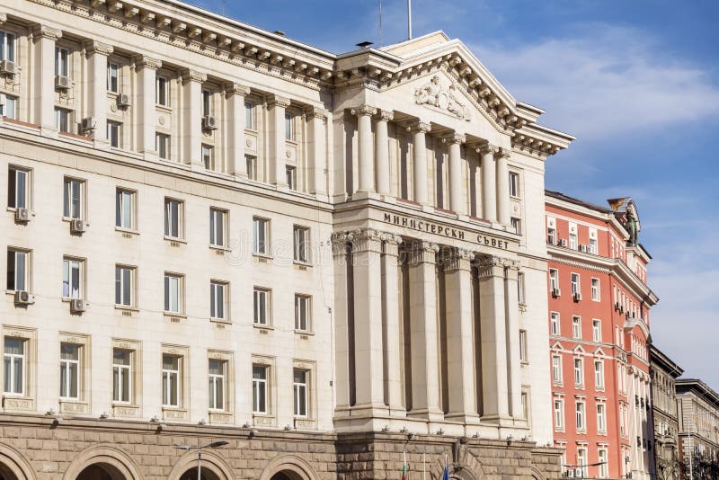 The Council Of Ministers Building In Central Sofia Stock Photo - Image ...