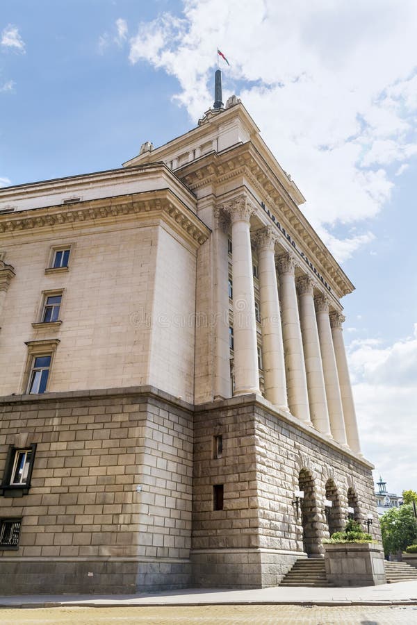 The Council Of Ministers Building In Central Sofia At Sunset Stock ...