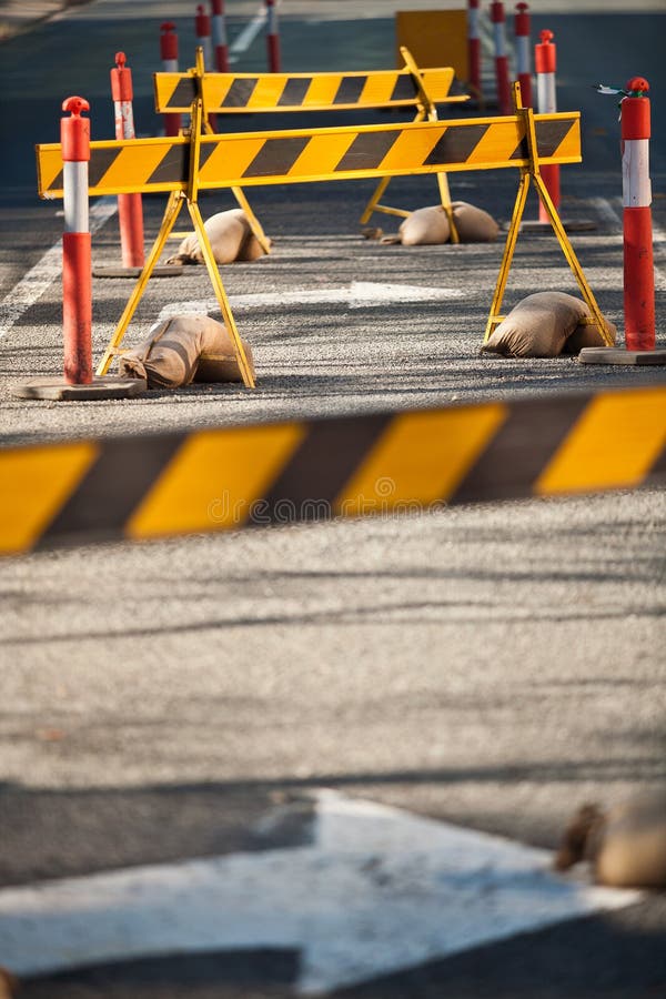 Council road blocks stock photo. Image of industry, industrial - 21362998