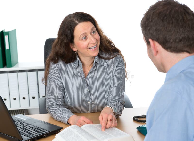 Counseling interview stock image. Image of administrator - 38125795