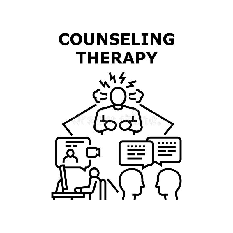 Counseling Therapy Icon Vector Illustration Stock Illustration ...