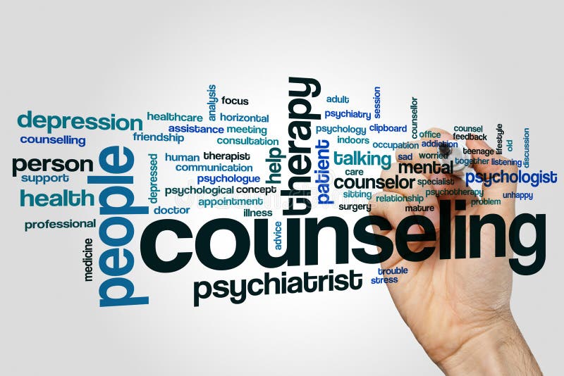 Counseling Word Cloud Behavioral Therapy Word Cloud Concept 4 Stock
