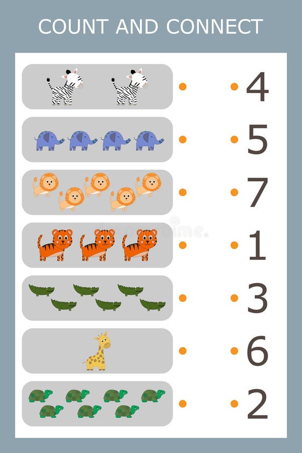 Educational Game for Children. Stock Illustration - Illustration of ...