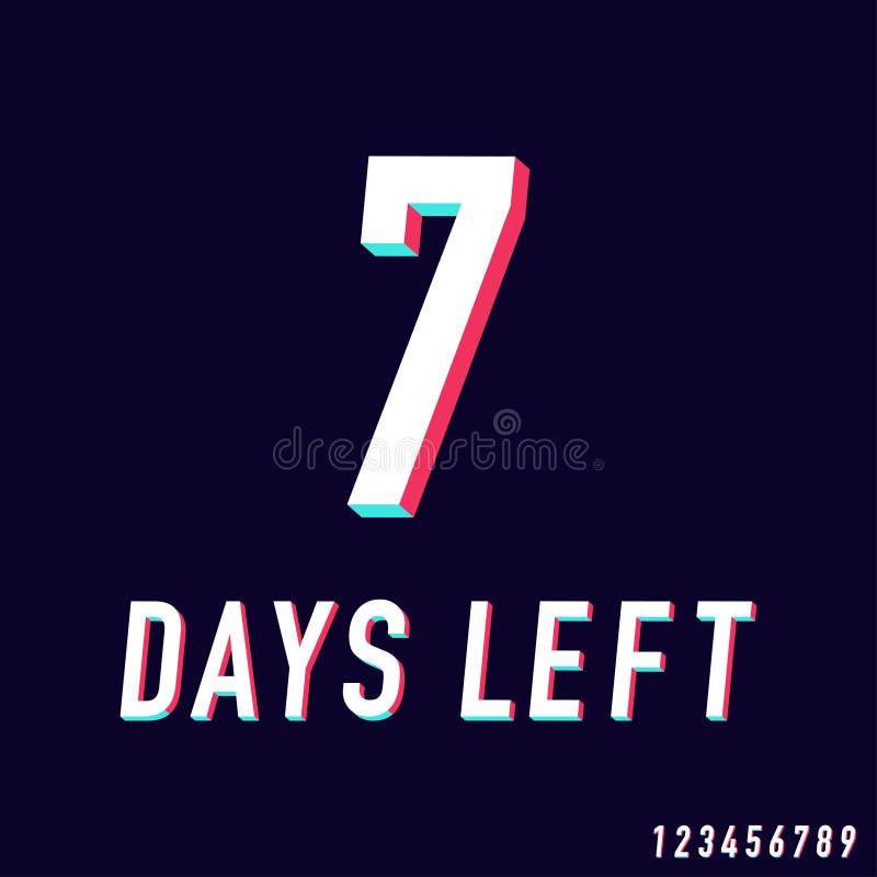 Count Down for Days Creative Design Vector Stock Illustration ...