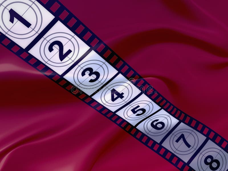 Count down movie reel stock illustration. Illustration of direct - 9389354
