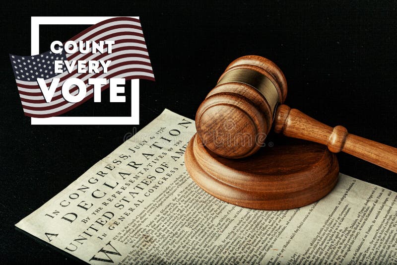 Count Every Vote Sign and USA Flag As Background Stock Photo - Image of ...