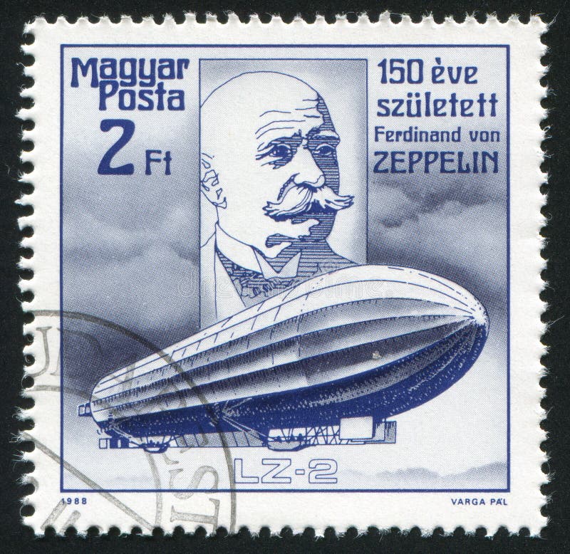 Count Ferdinand Von Zeppelin Editorial Stock Photo - Image of philately ...