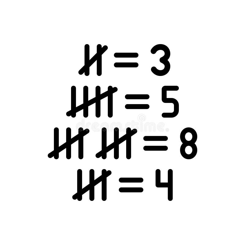 Black Line Icon for Count, Math and Computation Stock Vector ...