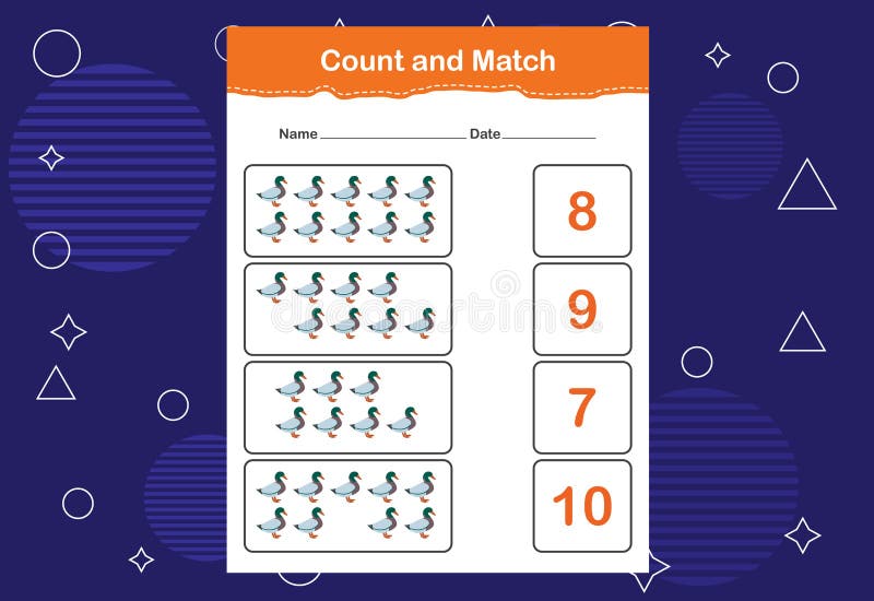 Count and Match with the Correct Number. Count How Many Birds and ...