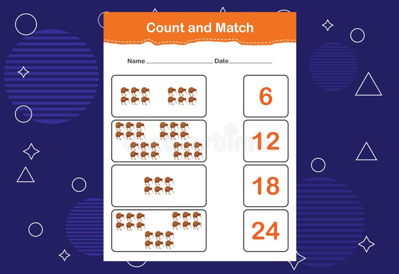 Count and Match with the Correct Number. Count How Many Birds and ...