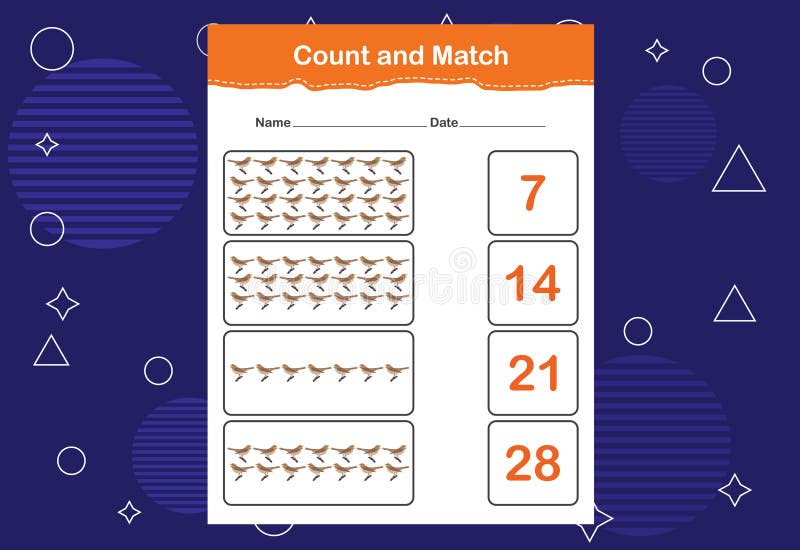 Count and Match with the Correct Number. Count How Many Birds and ...