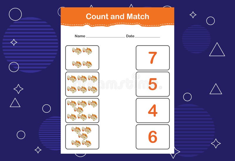 Count How Many Items and Choose the Correct Number Stock Illustration ...