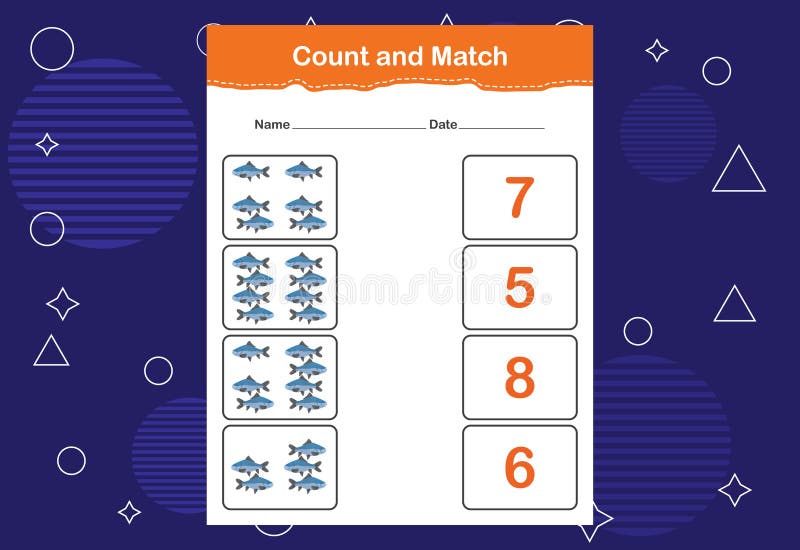 Count How Many Items and Choose the Correct Number Stock Illustration ...