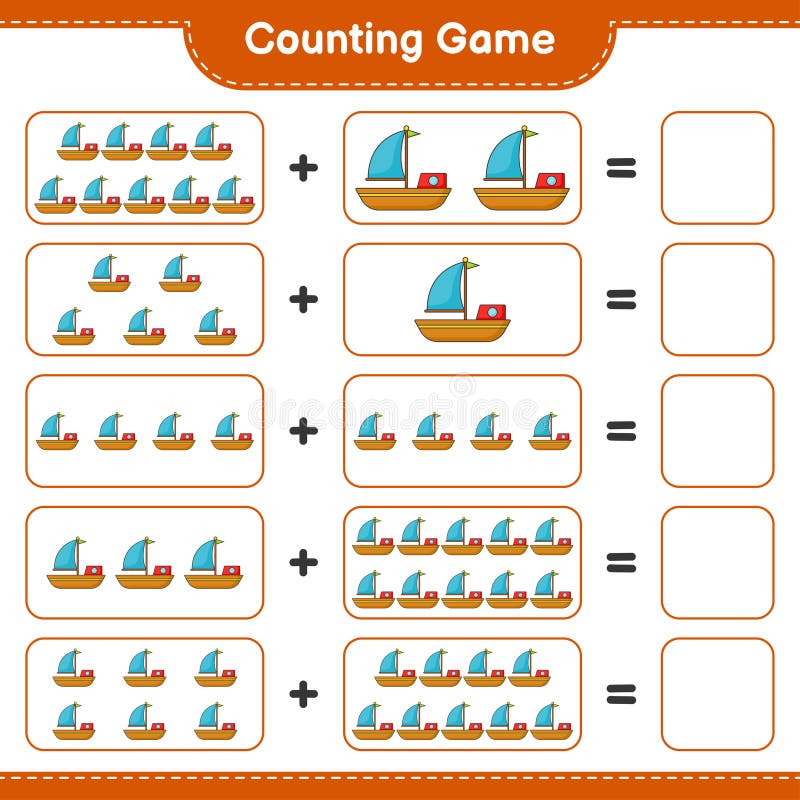 Count and Match, Count the Number of Boat and Match with the Right ...