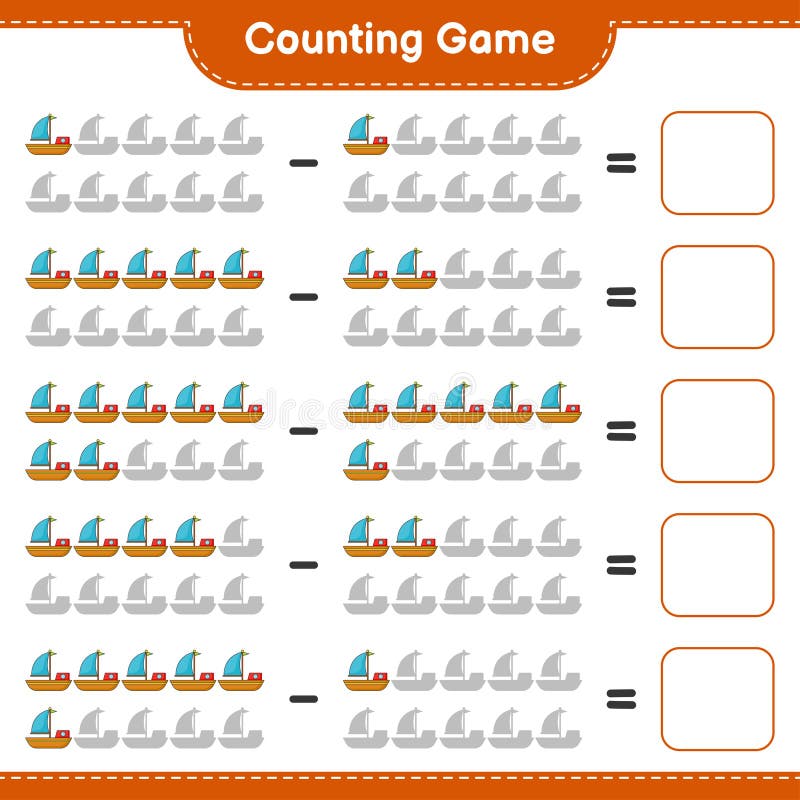 Count and Match, Count the Number of Boat and Match with the Right ...