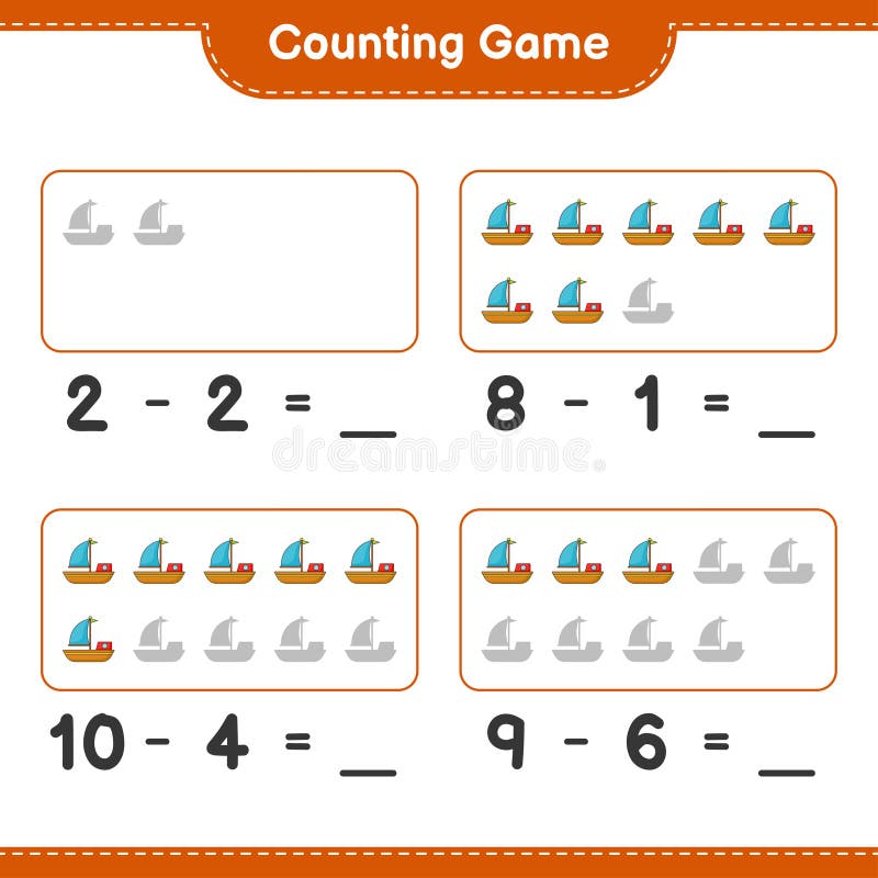 Count and Match, Count the Number of Boat and Match with the Right ...