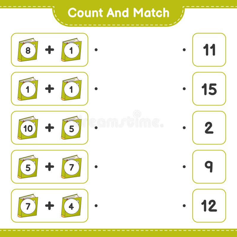 Count and Match, Count the Number of Book and Match with the Right ...