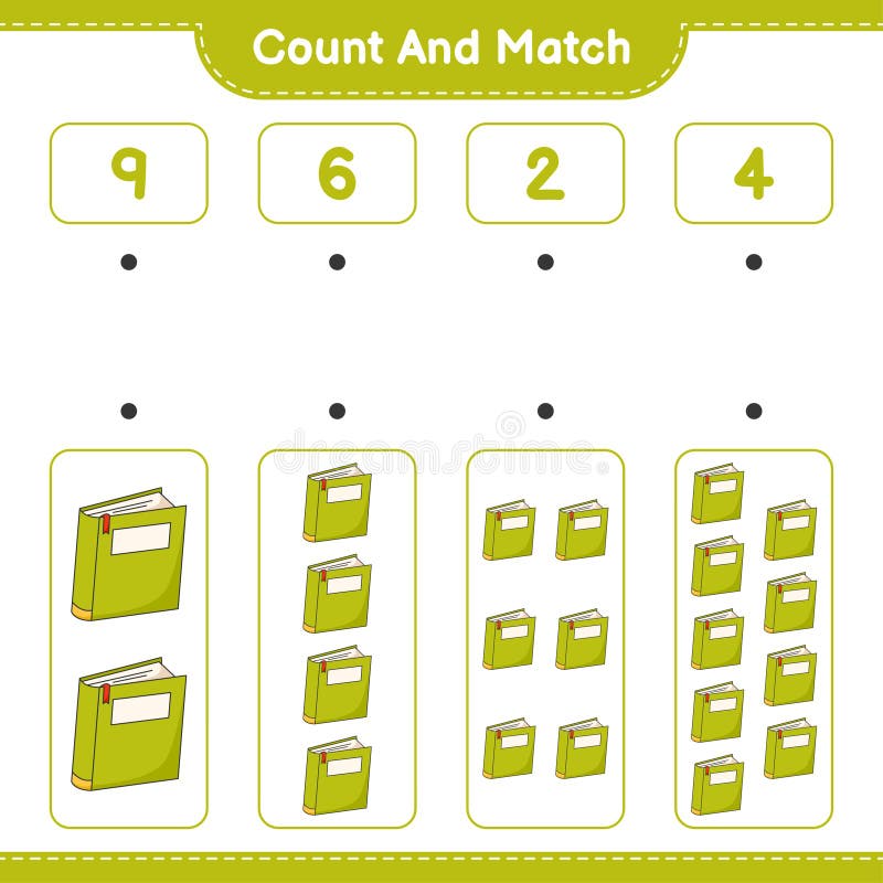 Count and Match, Count the Number of Book and Match with the Right ...