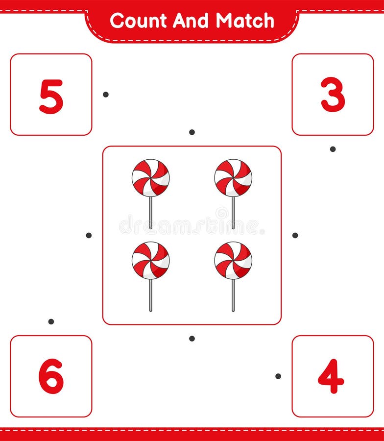 Count and Match, Count the Number of Candy and Match with the Right ...