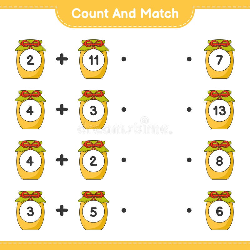 Count and Match, Count the Number of Jam and Match with the Right ...