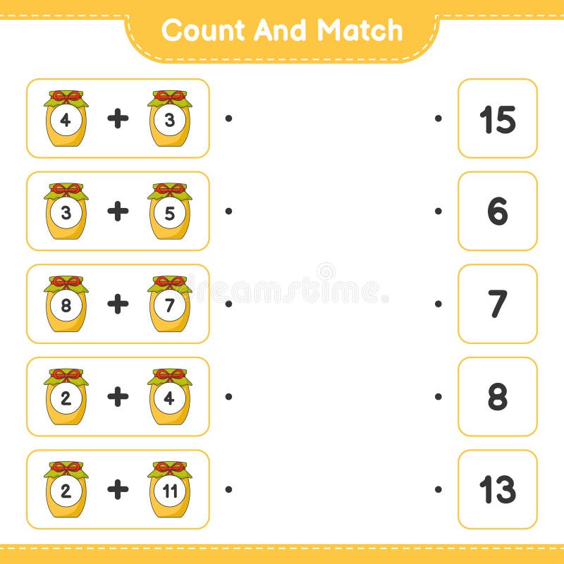 Count and Match, Count the Number of Jam and Match with the Right ...