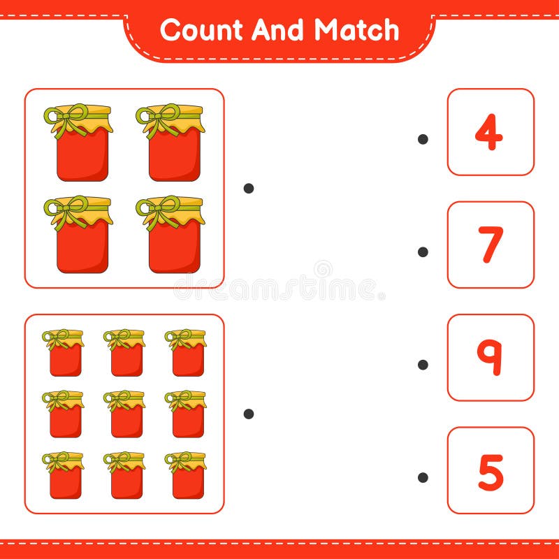 Count and Match, Count the Number of Jam and Match with the Right ...