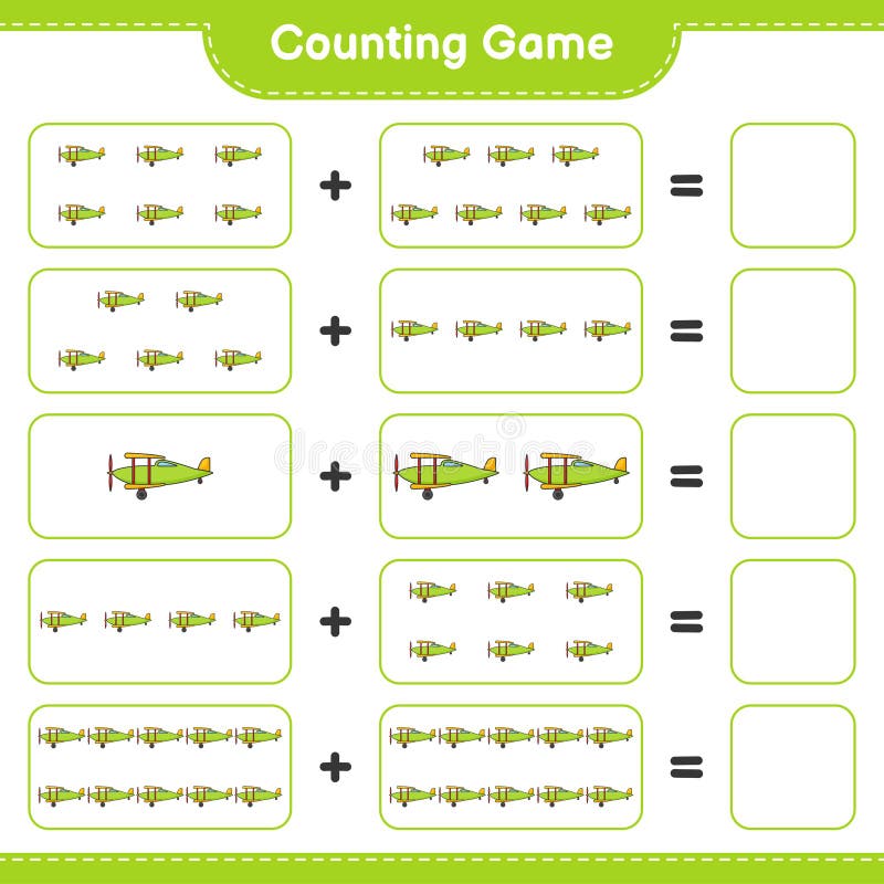 Count and Match, Count the Number of Plane and Match with the Right ...