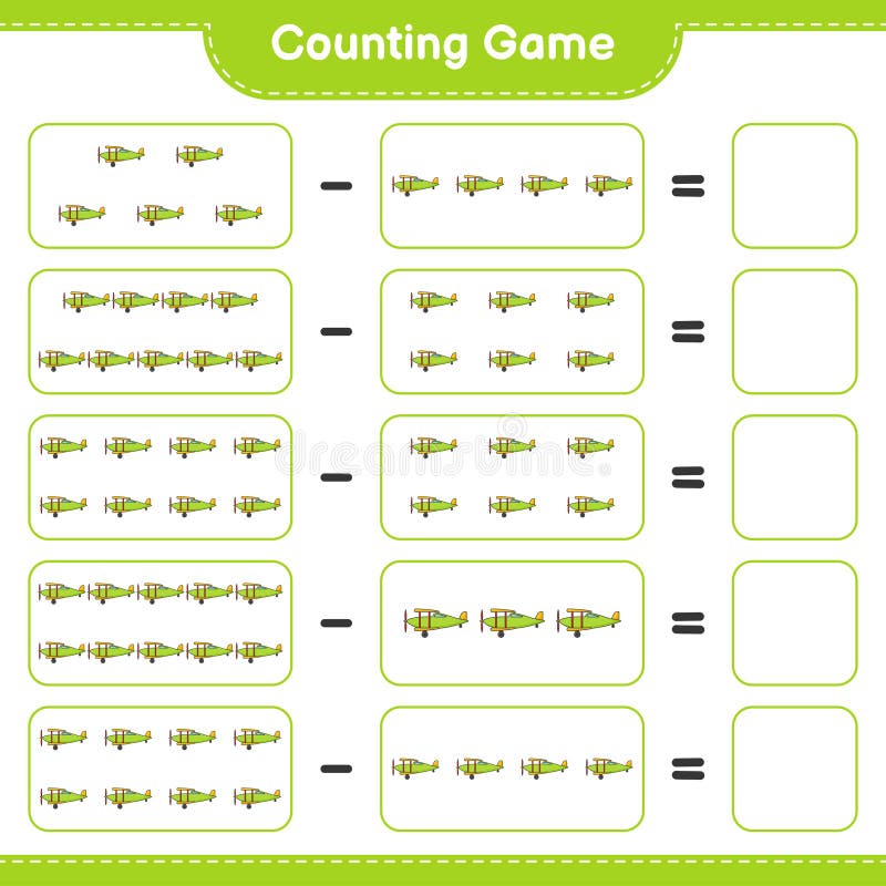 Count and Match, Count the Number of Plane and Match with the Right ...