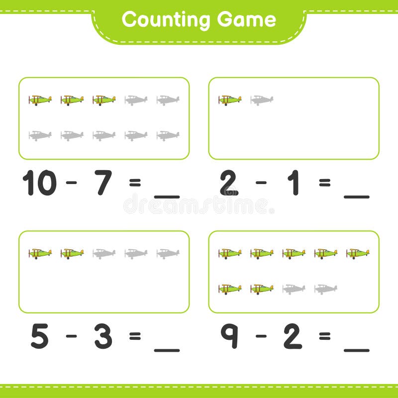 Count and Match, Count the Number of Plane and Match with the Right ...