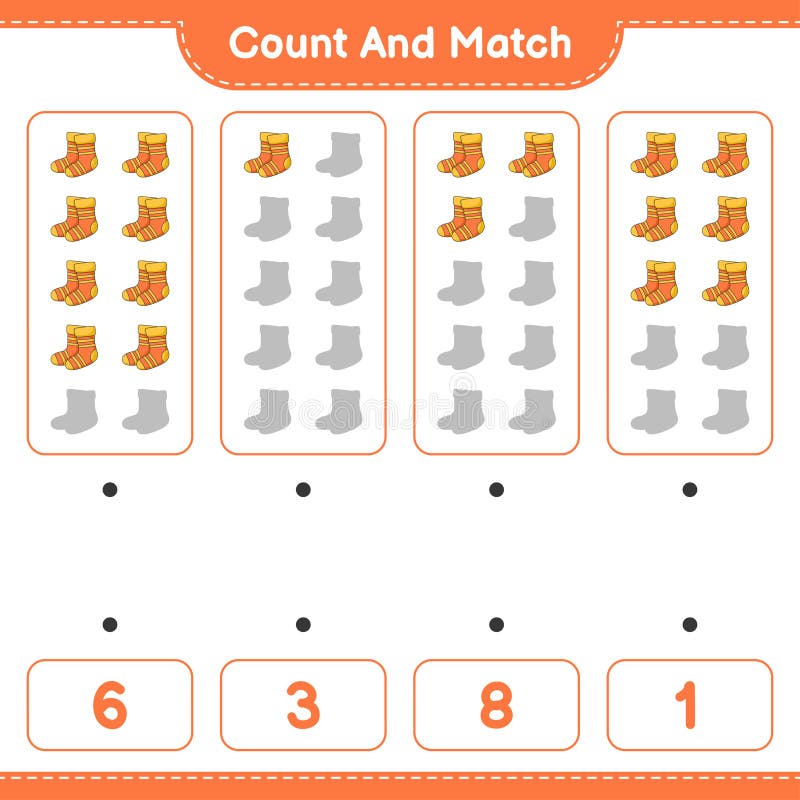 Count and Match, Count the Number of Socks and Match with the Right ...