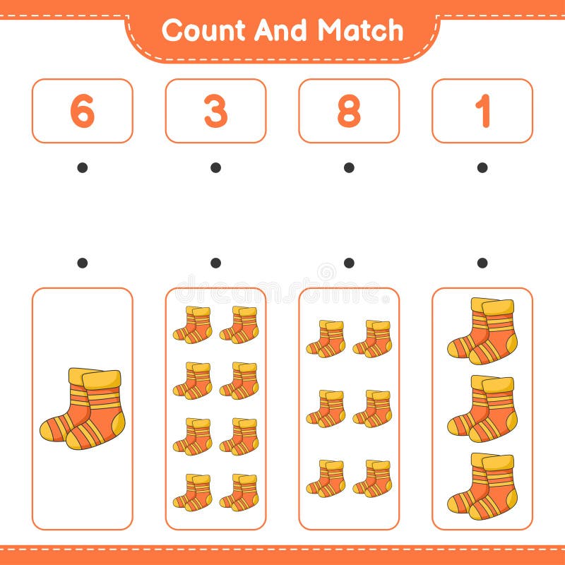Count and Match, Count the Number of Socks and Match with the Right ...