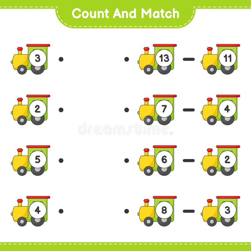 Count and Match, Count the Number of Train and Match with the Right ...