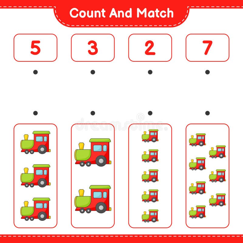 Count and Match, Count the Number of Train and Match with the Right ...